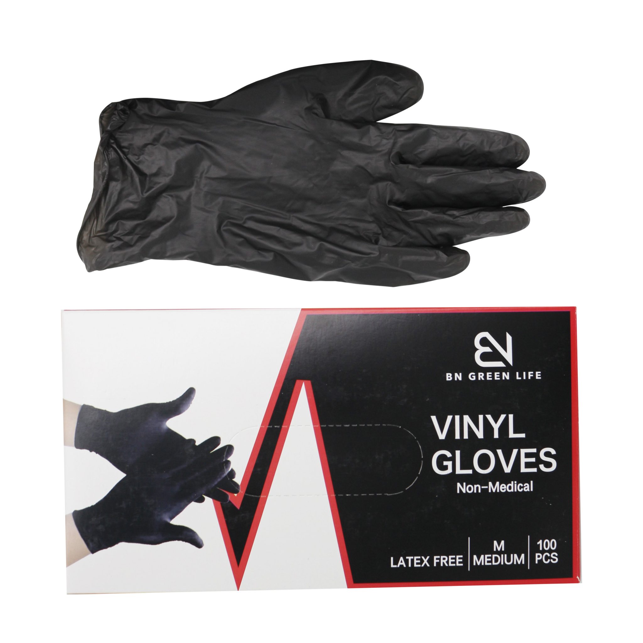 Black Vinyl Disposable Gloves M – BN GREEN LIFE TRADING PTY LTD